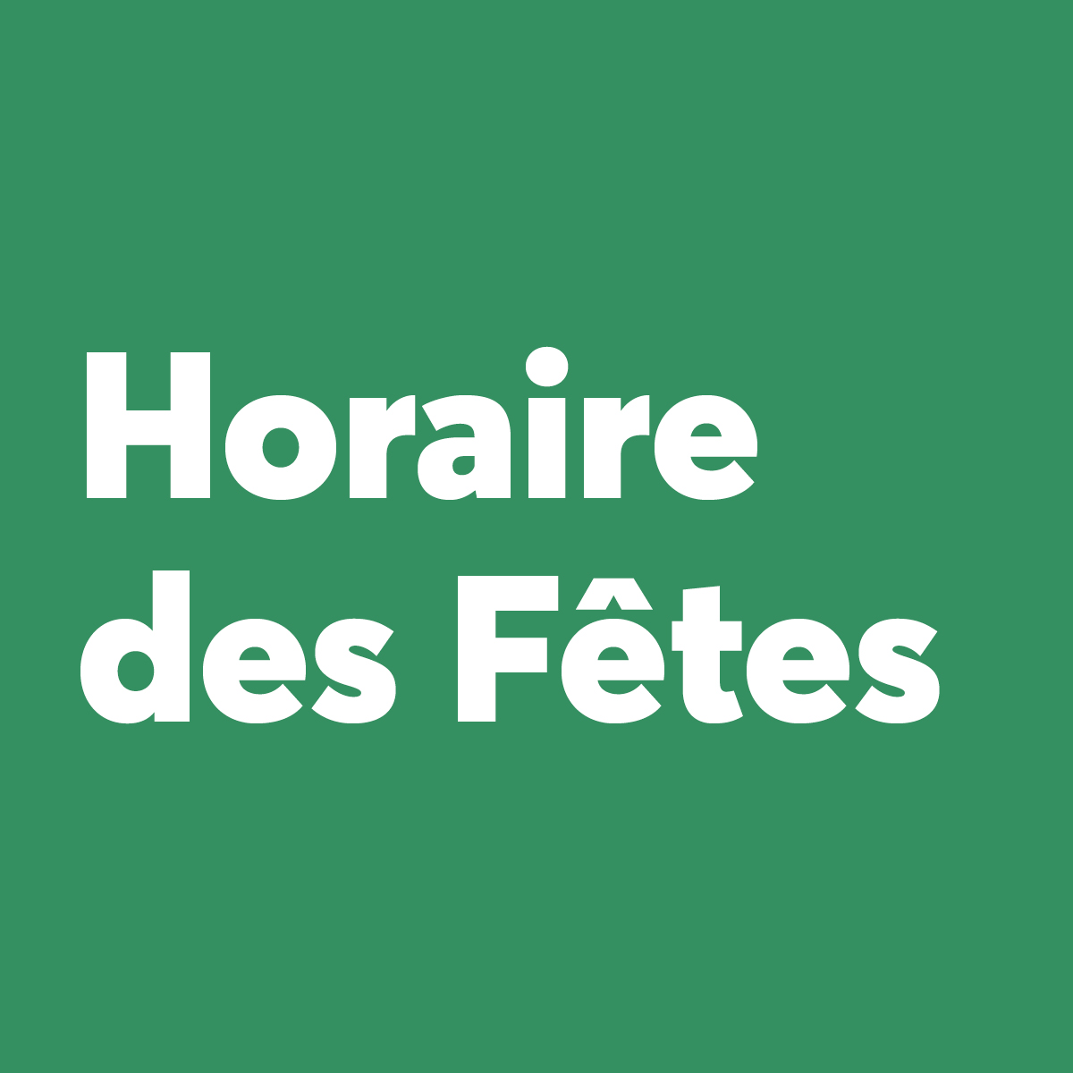 Notre horaire des Fêtes - Caisse de Québec